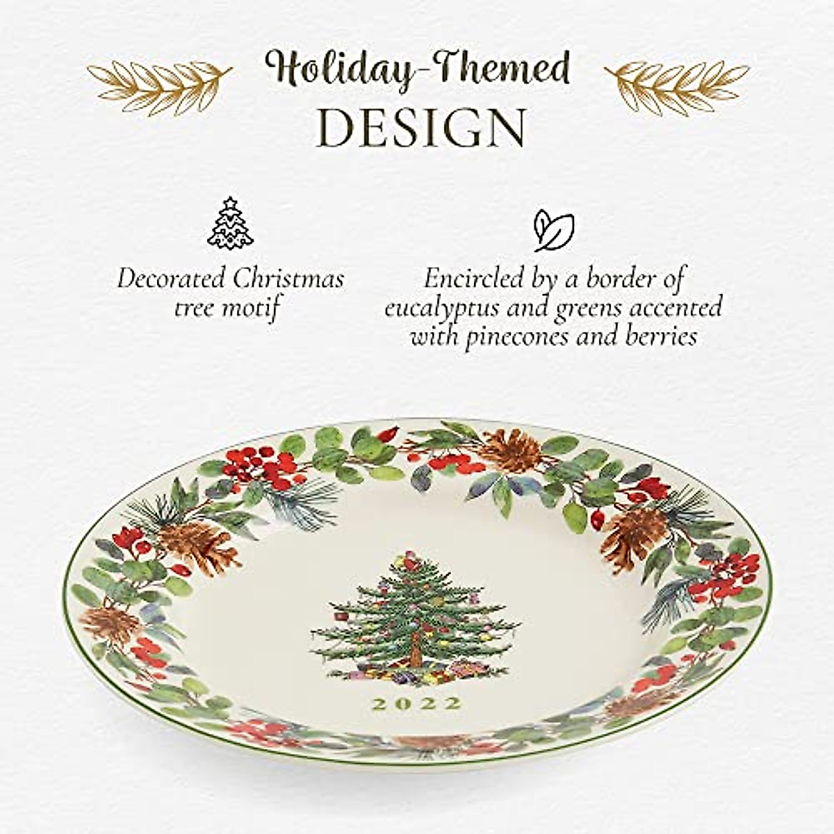 Spode - Christmas Tree 2022 Annual Collector Plate- 8 inch