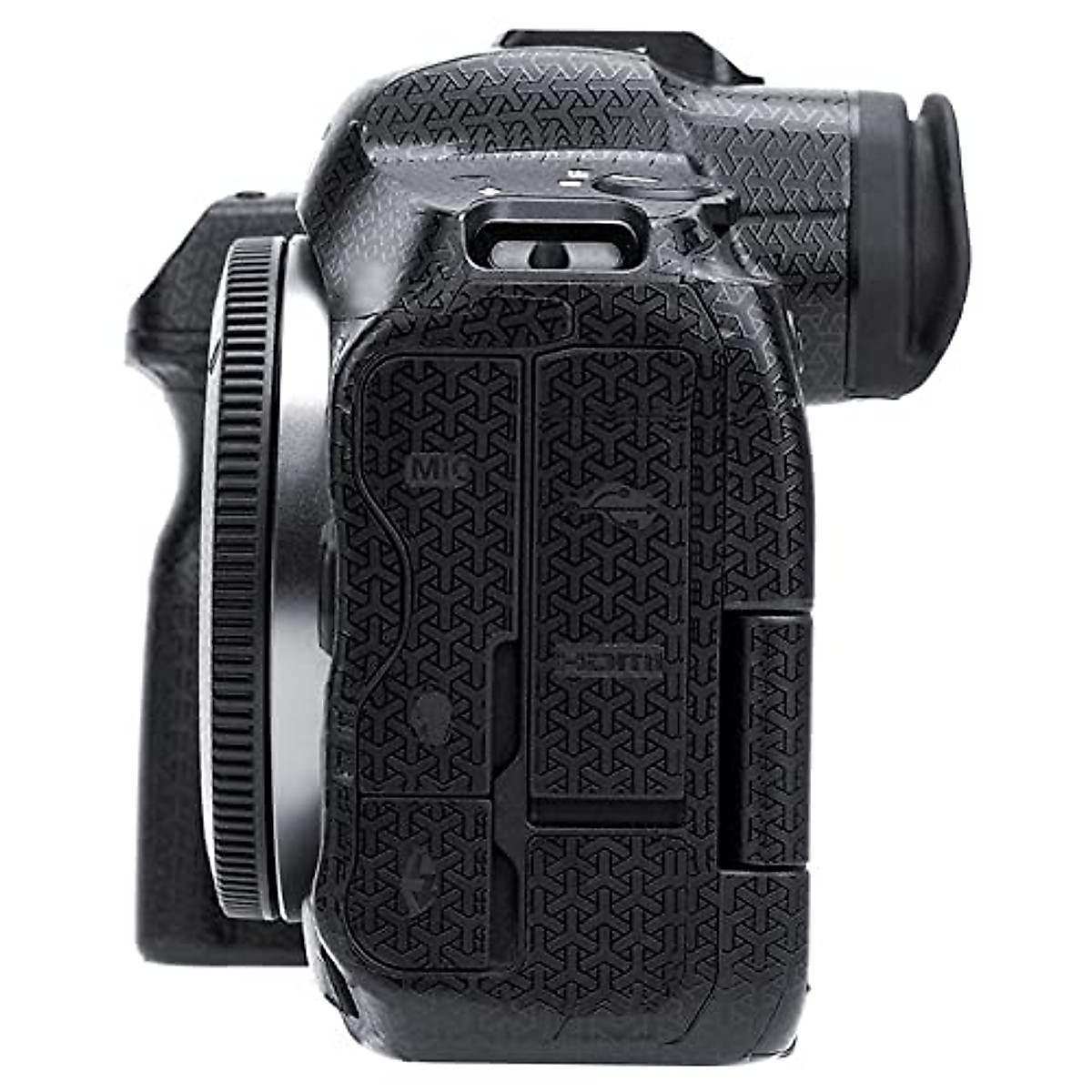 Anti-Scratch Anti-Wear Camera Skin Cover Protector Film for Canon EOS R6 Camera Body Protective Decoration Sticker - Woven Black