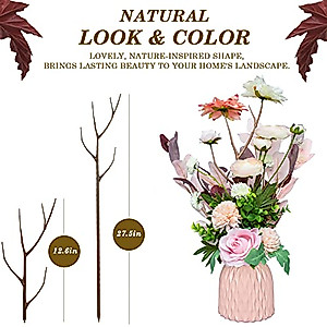 Twig Plant Support Stakes - Set of 4, 27.5 inch | Detachable Trellis for Potted Plants | Perfect Alternative to Moss Pole for Monstera and Other Climbing Houseplants Brown