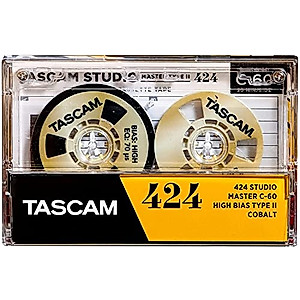 Tascam Master 424 High Bias Type II Cobalt Studio Cassette, Multi (MASTR CAS)