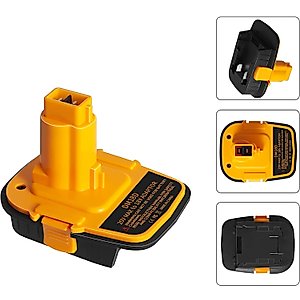 Battery Adapter DM18D with USB,Compatible with Dewalt 18V Tools.Convert for DeWalt 20V & for Milwaukee M18 Lithium Battery to NiCad & NiMh Battery Tools (1 Pack)