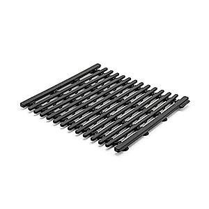 Brabantia Extendable Dish Drying Mat (Dark Gray) Silicone Washing Up Dish Draining Tray, Heat Resistant