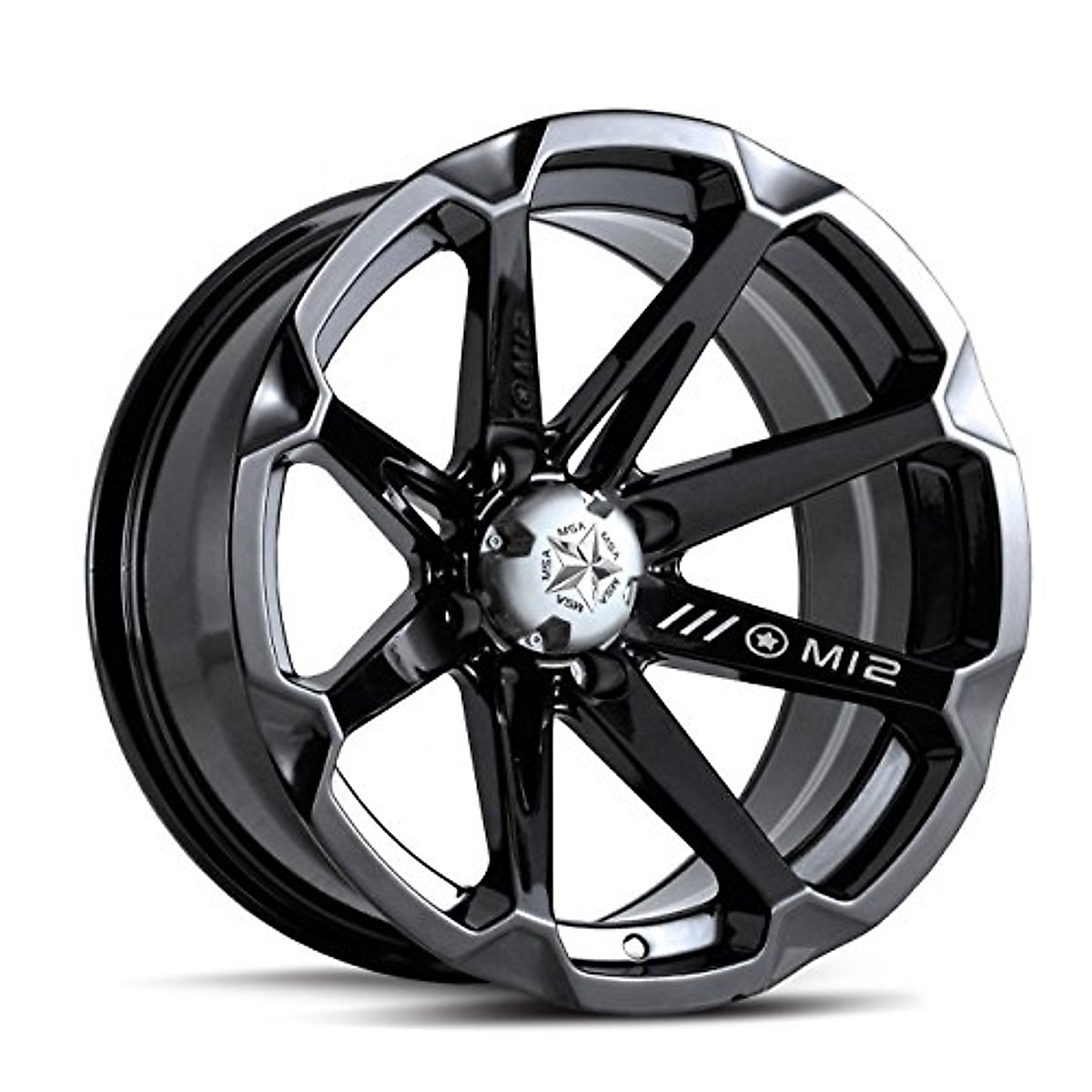 MSA Offroad Wheels MA12 14X7 4X110 G-BLK 10MM - M12-04710