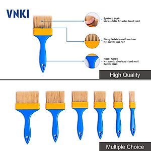 Chalk & Wax Paint Brush for Furniture - VNKI 6PCS Set Paint Brushes for Painting and Refinishing (1,1.5,2,2.5,3,4in …
