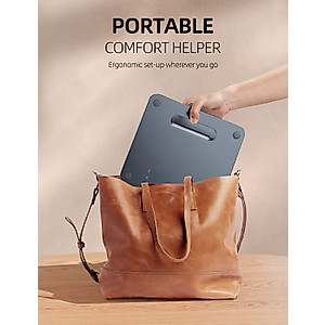 Nulaxy 360 Rotating Laptop Stand for Desk, Laptop Riser Adjustable Height and Angle, Foldable and Portable Travel Laptop Stand, Holds up to 22lbs, Fits All MacBook, Laptops