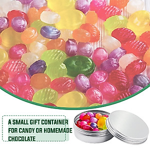 Keadic 30 Pack 1/2 Oz 1 Oz 2 Oz 4 Oz Aluminum Tins Jar with Lids Assortment Set, Silver Screw Top Lids Round Tin Cans Refillable Container Bottle Storage Tins for Candles Spices Lip Balm