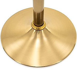 Brage Living Adjustable Bar Stool, Swivel Round Metal Airlift Barstool, Backless Counter Height Bar Chair for Kitchen Dining Room Pub Cafe (Gold)