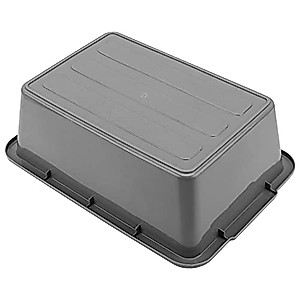 HEIHAK 4 Packs 13 L Plastic Bus Tub, Gray Commercial Bus Box Tote Box, Rectangle Utility Dish Tub for Kitchen, Restaurant, Cafeteria