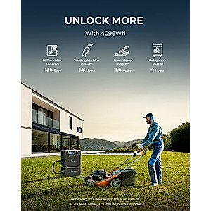 BLUETTI Expansion Battery B230, 2048Wh LiFePO4 Battery Pack for Power Station AC180 AC200MAX AC200L AC200P AC70 EP500Pro, DC Power Source w/ 100W USB-C, Extra Battery for Home, Emergency, Road Trip