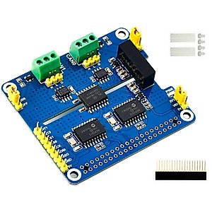 2-Channel Isolated CAN Bus Expansion HAT for Raspberry Pi 4B/3B+/3B/2B/B+/A+/Zero/Zero W, MCP2515 + SN65HVD230 Dual Chips Solution Allow 2-CH CAN Communication Onboard Multi Protection Circuits