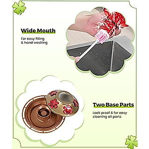 BOLITE Hummingbird Feeder, 18005 Glass Hummingbird Feeders for Outdoors Hanging, 5 Feeding Stations, 22 Ounces, Red Bottle, Xmas Gifts for Bird Lovers