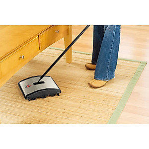 Bissell Natural Sweep Carpet and Floor Sweeper with Dual Rotating System and 2 Corner Edge Brushes, 92N0A, Silver
