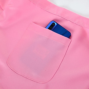 SUN2ROSE Girls Cosplay Waist Apron Tight Costume, Cotton Half Apron Kitchen Party Favors Also Fits for Kids Apron Cosplay (pink)