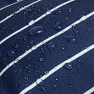 Classic Accessories Outdoor Bench Cushion, Classic Navy, Stripe, 54" W x 18" D x 5" Thick, Outdoor Bench, Bench Cushions, Outdoor Cushions