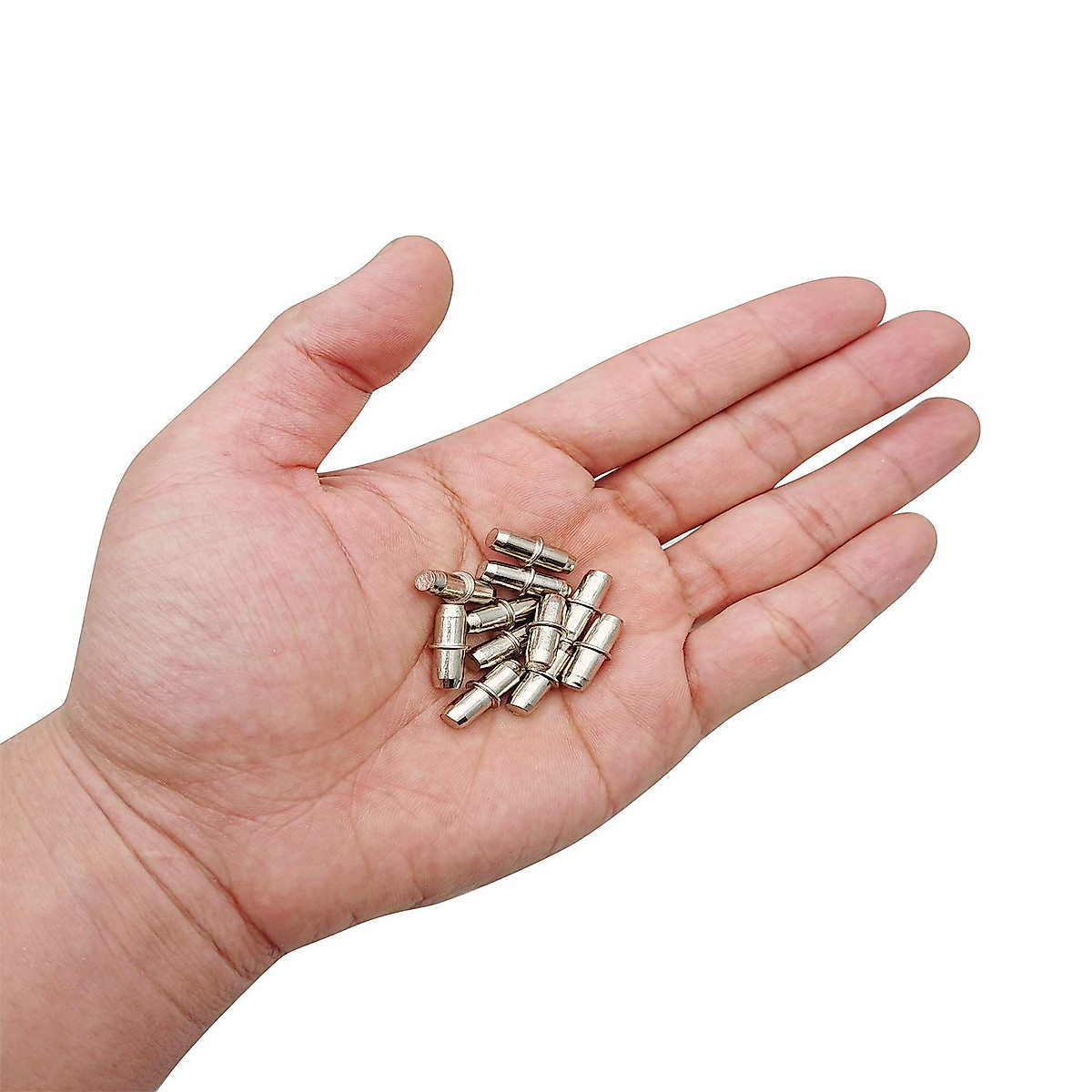 120 Pcs Shelf Pins 5mm Shelf Holder Support Pins Made from Nickel Plated Metal Material Shelf Pegs are Sturdy and Durable for Furniture Shelves Bracket.