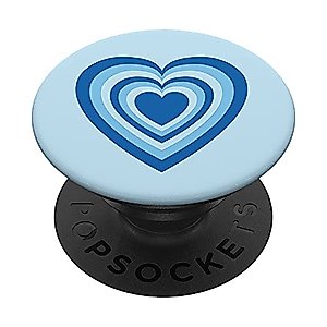 Blue Gradient Latte Heart Pattern Coffee Lovers PopSockets PopGrip: Swappable Grip for Phones & Tablets