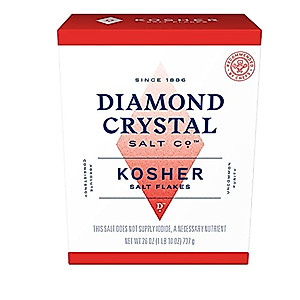 Diamond Crystal Kosher Salt Flakes - Full Flavor, No Additives and Less Sodium - Staple for Professional Chefs and Home Cooks 26 Ounce (New Packaging)