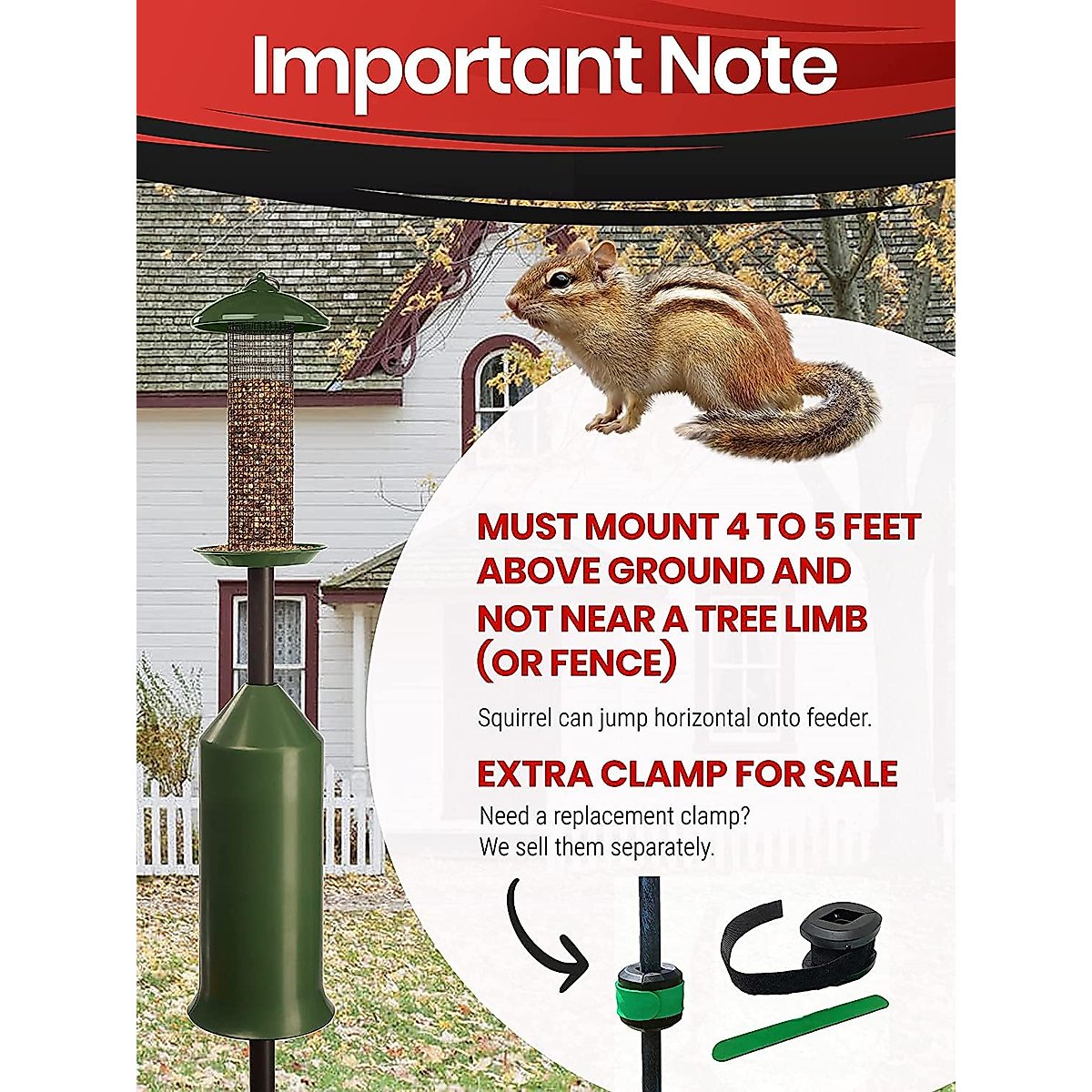 iPrimio 18" Squirrel Baffle - Easy Install Pole Wrap Around Baffle: Protect Hanging Bird Feeders, Squirrel Baffles for Bird Feeders, No Tool Install, Durable Weather Resistant, for Bird Feeder Poles