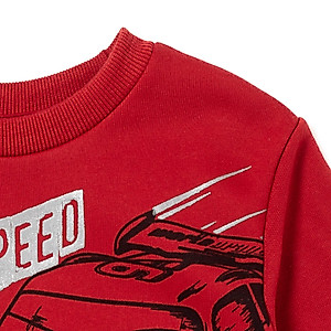 Disney Pixar Cars Lightning McQueen Toddler Boys Fleece Sweatshirt Red 3T