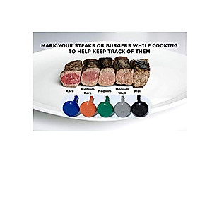 Steak Pinz - Grill Safe, Reusable Nylon Food Markers for Marking Desired Grilling Temperature, Spiciness, or Marking Dietary Restrictions - Made in The USA. (Pack of 32 Pinz