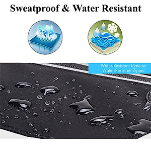 MOVOYEE Fanny Packs for Women, Waterproof Fanny Pack for Men, Adjustable Running Belt Waist Pack Slim Expandable Pocket Belt Black, iPhone Running Holder Cell Phone Elastic Waist Pouch Bag for Galaxy