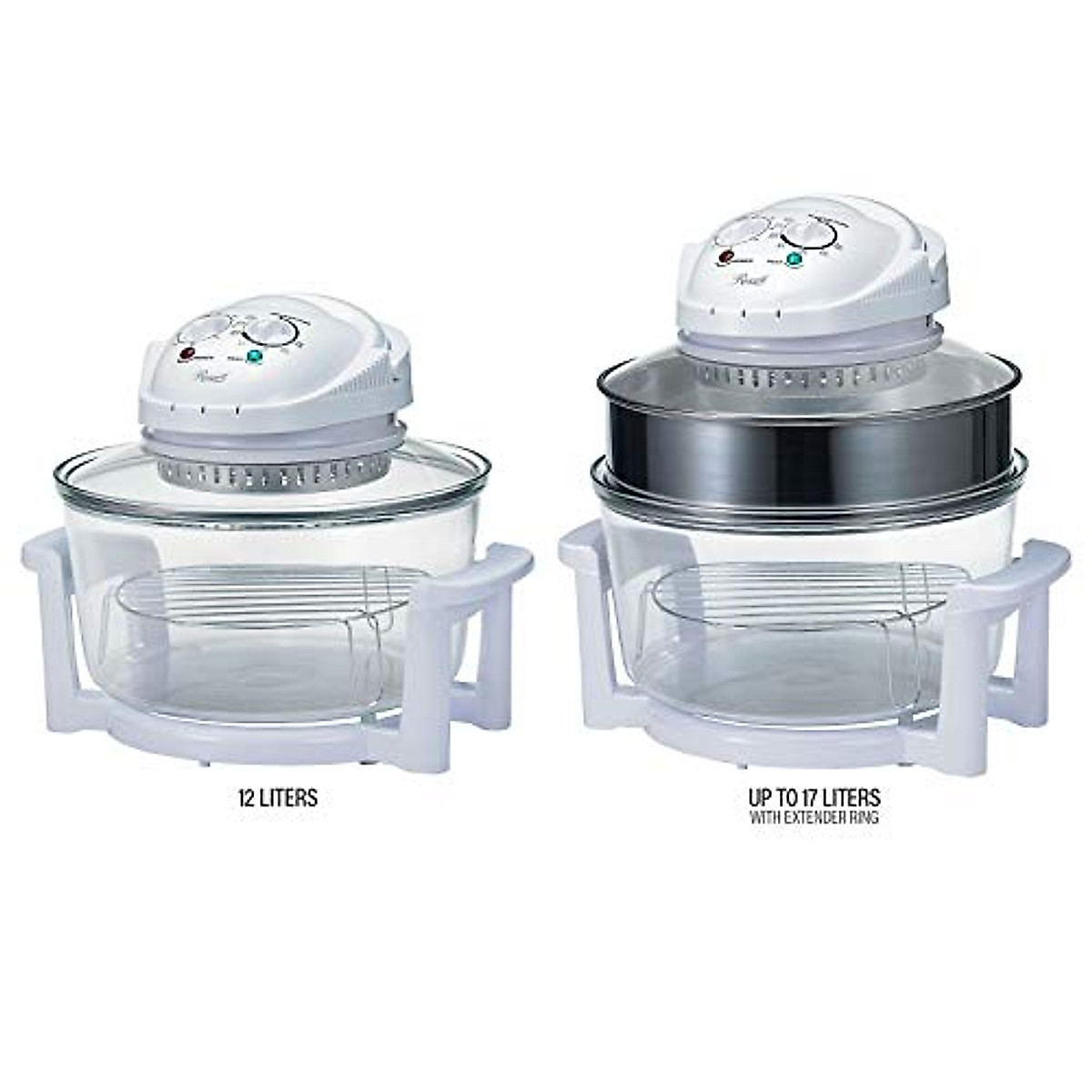 Rosewill Infrared Halogen Stainless Steel Extender Ring Convection Oven, 12-18L Dial