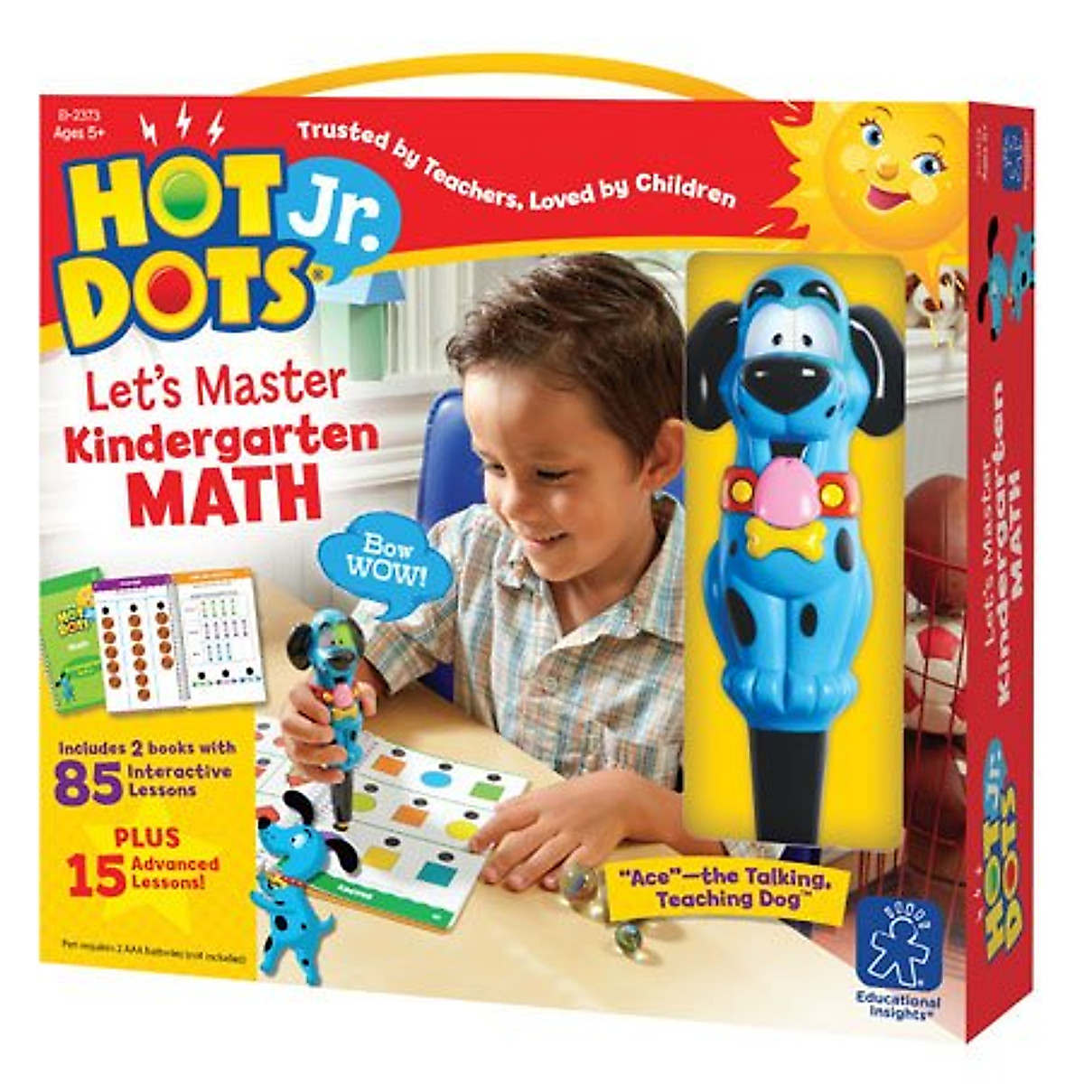 Educational Insights Hot Dots Jr. Let’s Master Kindergarten Math Set, Homeschool & School Math Workbooks, 2 Books & Interactive Pen, 100 Math Lessons, Ages 5+