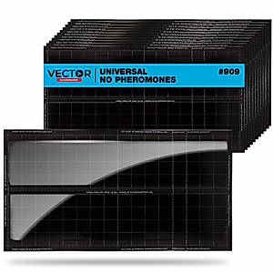 Catchmaster Vector Universal Trap Replacement Unscented Glue Boards, UV Light Fly Traps for Home, Gnat Traps for House Indoor, UV Lamp Insect & Mosquito Killer Refill, Adhesive Bug Boards, 12-Pack