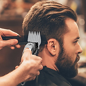 Professional Hair Clipper Guards Guides 10 Pcs Coded Cutting Guides #3170-400- 1/16" to 1" fits for All Wahl Clippers(Transparent-10 pcs)