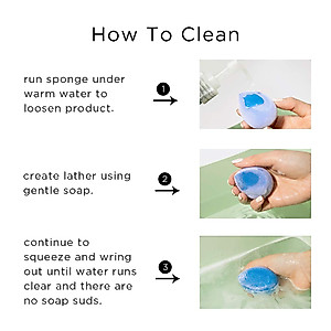 Microfiber Velvet Makeup Sponge, Latex-Free, Dual Layer Technology, Flawless Makeup Blender for Foundations, Powders and Creams, Tear Drop Cosmetic Tool (1PcsBlue)