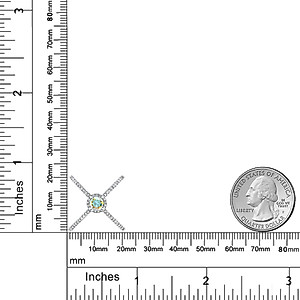 Gem Stone King 925 Sterling Silver Round Mercury Mist Mystic Topaz Criss Cross X Ring For Women (1.37 Cttw, Available In Size 5, 6, 7, 8)