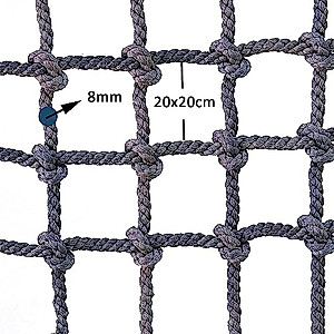 EkiDaz HXRW Rope Net Kids Rope Climbing Net Cargo Netting for Indoor Outdoor Balcony Stairs Protective Safety Net Playground Sets for Backyards (Size : 2 * 4m(6.6 * 12.12ft))