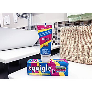 Squigle Jr Toothpaste (for Infants, Toddlers), Travel Toothpaste, Prevents Cavities, Canker Sores, Chapped Lips. Soothes, Protects Dry Mouths. Stops Tooth Sensitivity, No SLS - 2 Pack