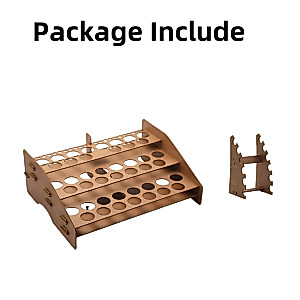 Wooden Paint Organizer-Modular Paint Storage - Acrylic Paint Storage Holds 44 Bottles, 26 Brushes - Craft Paint Organizer - Art Tool Storage Rack for Miniature Paint Set