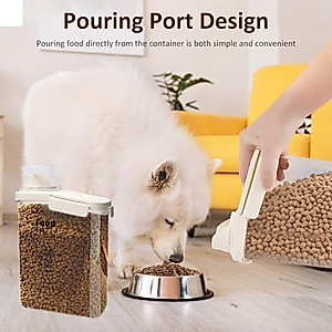 hoforife 2 Pcs Airtight Cereal Containers Storage Set for Kitchen, Large Plastic Rice Dry Food Dispenser Non-Bpa (85oz)