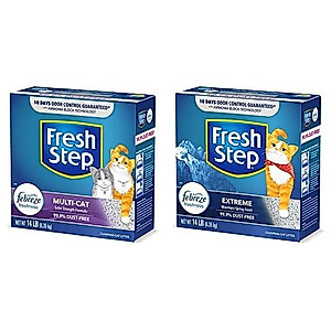 Fresh Step Multi-Cat with Febreze Freshness & Extreme Scented Litter with The Power of Febreze