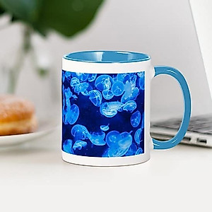 CafePress Many Blue Jellyfish Mugs Ceramic Coffee Mug, Tea Cup 11 oz