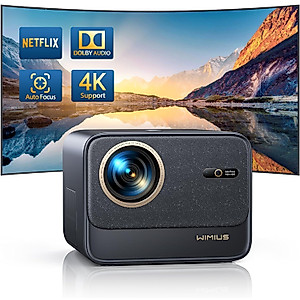 Projector, WiMiUS 2023 Newest 5G WiFi Bluetooth Projector, 480 ANSI Lumens Full HD 4K Projector Support 4P/4D Keystone, 50% Zoom, Bluetooth 5.2 Outdoor Video Projector for PC Smartphone USB (200000H)