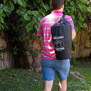 Yard Games Giant Yard Pong with Durable Buckets and Balls Including High Strength Carrying Case