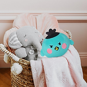 CALEMBOU Anime Plush Keychain for Backpack, Cute Chick Plush Scissor Seven Bird Key Chain Pendant (Angry)