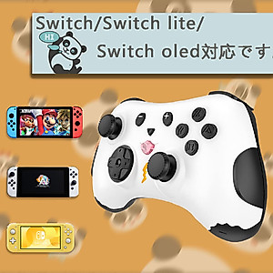 GCHT GAMING Switch Pro Controller for Nintendo Switch/Switch Lite Support Wakeup Console, Amibo/NFC, Turbo, Gyro Axis, Vibration Functions(Black)