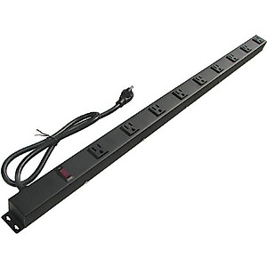 36in 9 Outlet Metal Power Strip, 30931