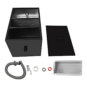 MARTEXBUY Commercial Grease Interceptor 40LB, Stainless Stee Grease Trap, Grease Interceptor Trap with Side Water Inlet, Under Sink Grease Trap for Restaurant Canteen Factory Home Kitchen