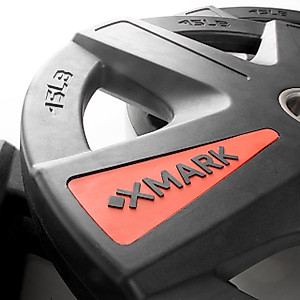 XMark TEXAS STAR 45 lb Single Olympic Plate, Patented Design, One-Year Warranty, Olympic Weight Plate