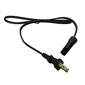 HASMX 2 Prong Percolator Power Cord 36" for Farberware 134, 138, 142 Coffee Pot Percolator Cord 1/2 Inch Wide, 2pin Cord Black 3ft Length (1-Pack)