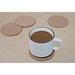 Cork Coasters for Drinks - 50 Pack 3.5" Round Blank Coasters.