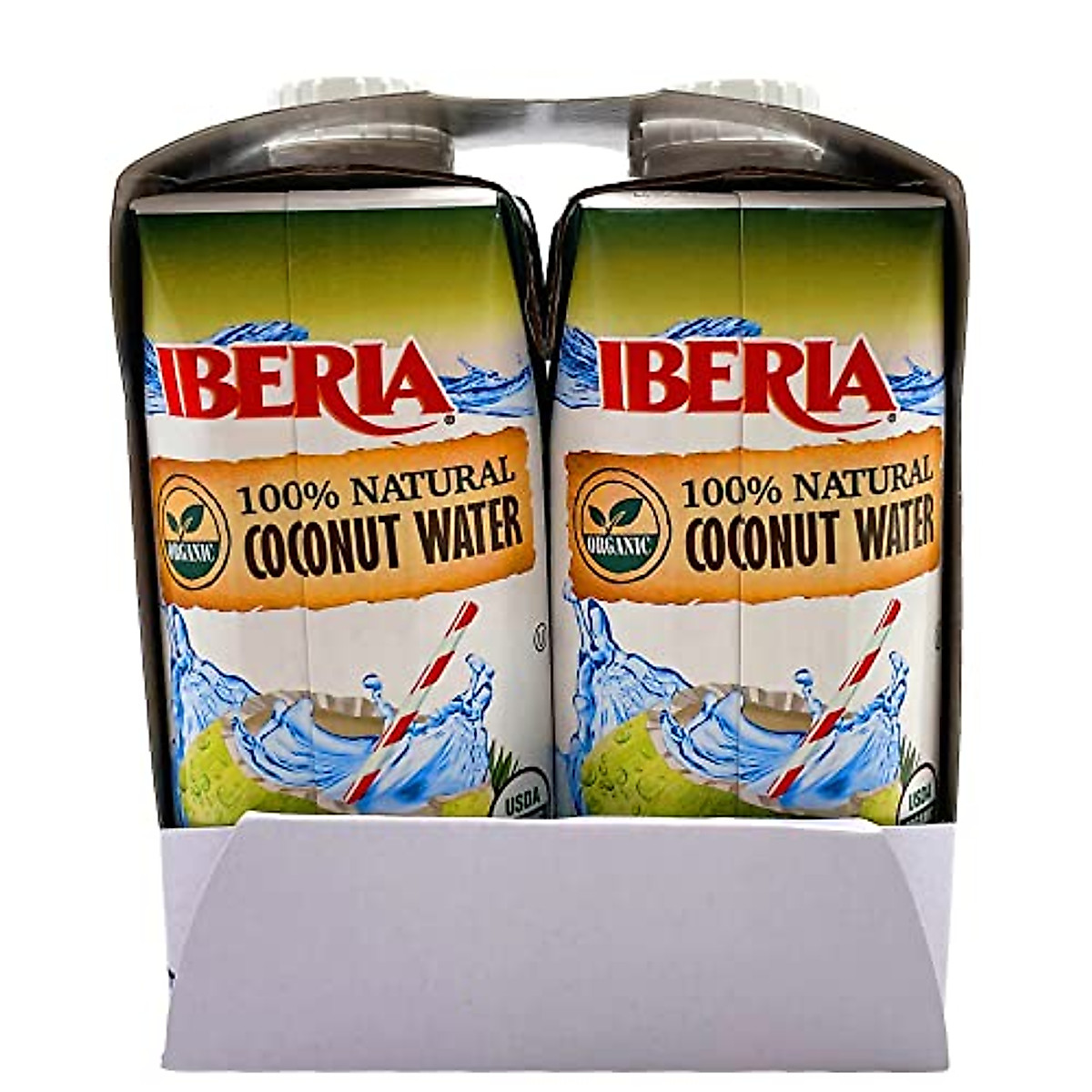 Iberia 100% Pure Organic Coconut Water, 11.1 fl. oz. (Pack of 24)