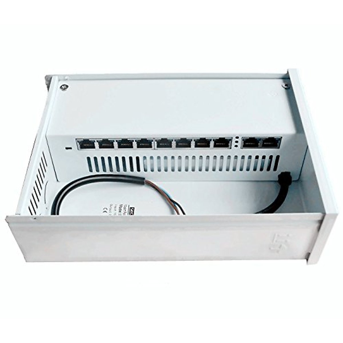 SECUPOE Outdoor 8-Port Fast Ethernet PoE Switch Support 10/100M with 2-Port FE Network Uplink 802.3af/at Built-in DC48V Power Supply 820ft 250m Data Transmission
