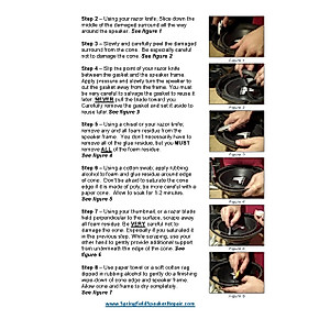 Springfield Speaker 12" Subwoofer Foam Surround Edge Repair Kit - 2 Speaker Kit - Only Compatible with JL Audio 12W3 and 12W3v2