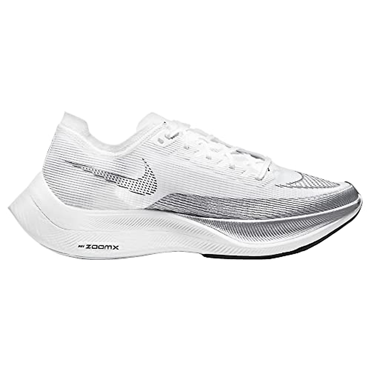 Nike Men's ZoomX Vaporfly Next% 2, White/Black-metallic Silver, 12